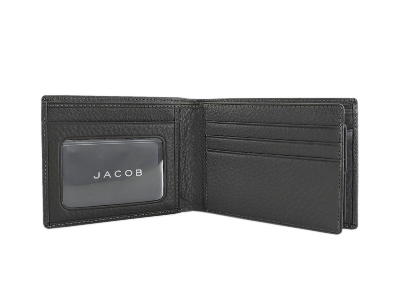 Classic Leather Wallet with Coin & ID Compartment | JACOB