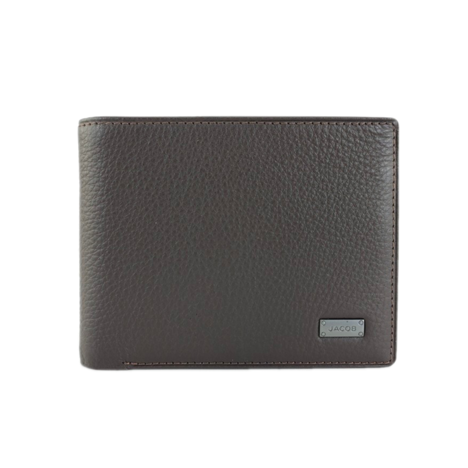 Classic Leather Wallet with Coin & ID Compartment | JACOB
