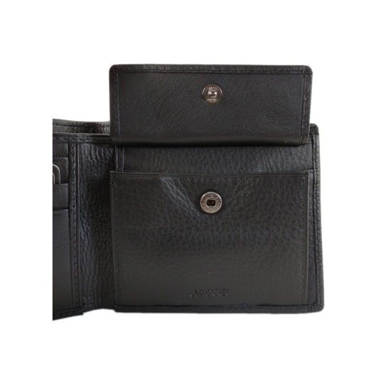 Classic Leather Wallet with Coin Compartment | JACOB